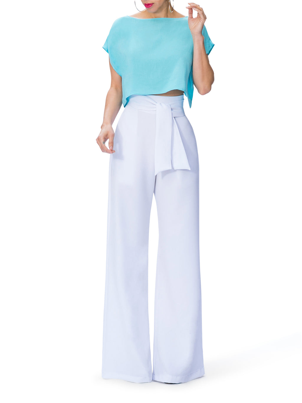 "Rhea" Crop Top with Side Slits – FKSP