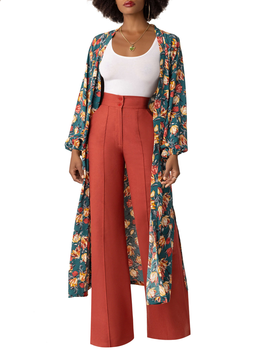 "Addie" Rust High Waist Pants – FKSP